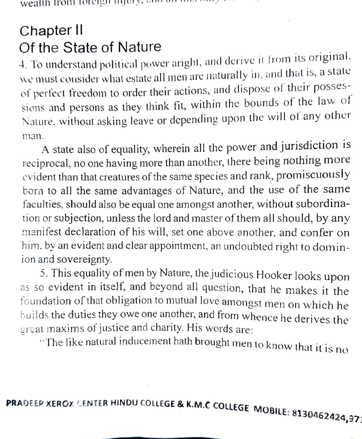 Locke's Theory of State of Nature - Phil(grad) Essay Notes - Studocu