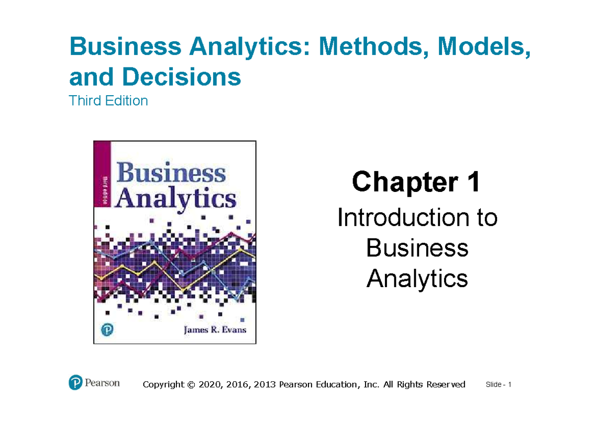 BUS 210 Chapter 1 Spring 021825 - Slide - 1 Business Analytics: Methods, Models, and Decisions ...
