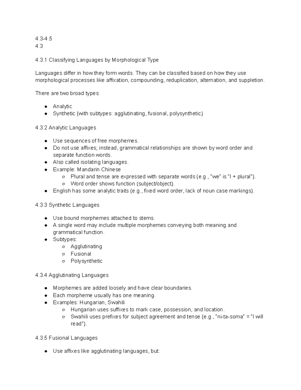 Morphological Analysis: Language Classification & Word Formation ...