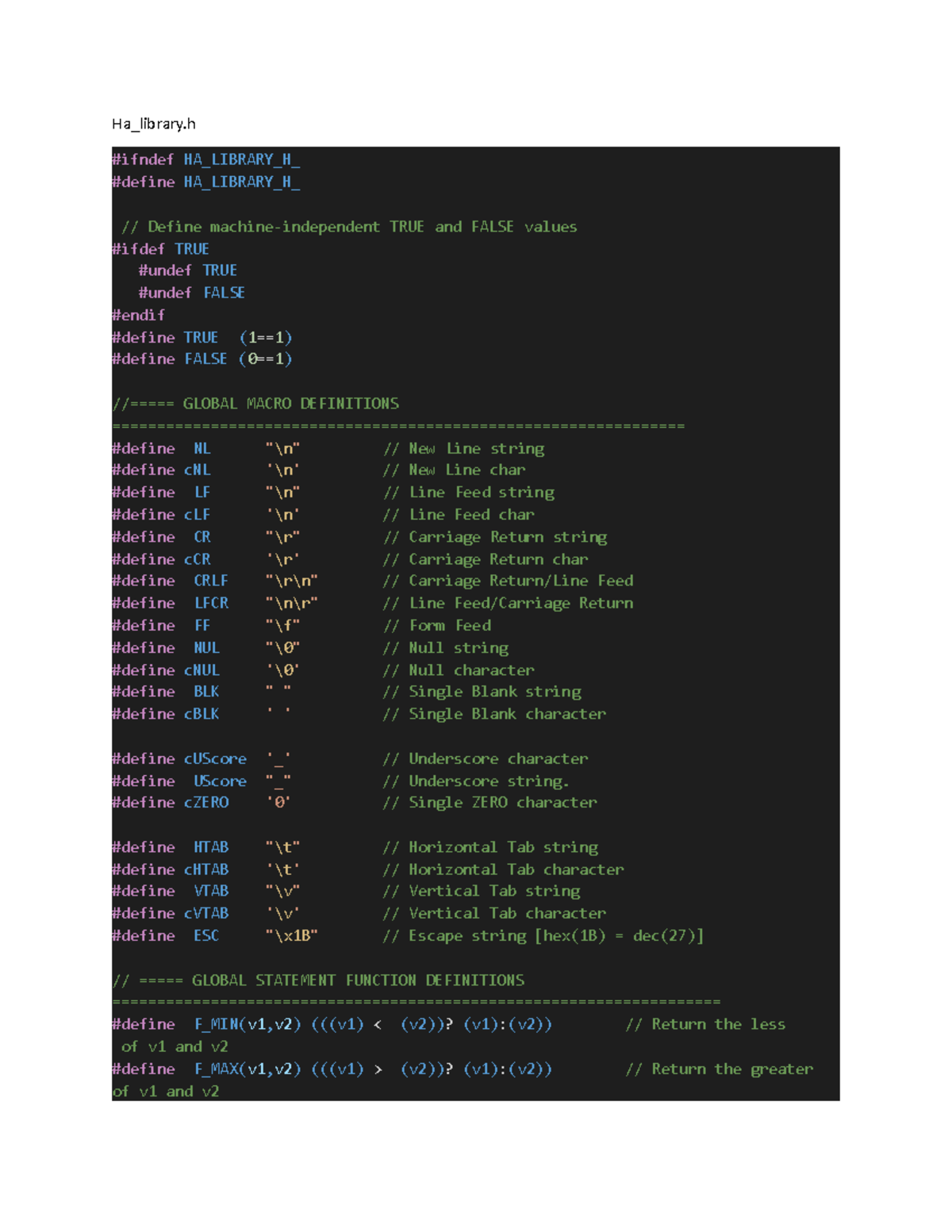 CP264 Lab 4 - Lab04.c - Ha_library #ifndef HA_LIBRARY_H_ #define HA_LIBRARY_H_ // Define - Studocu