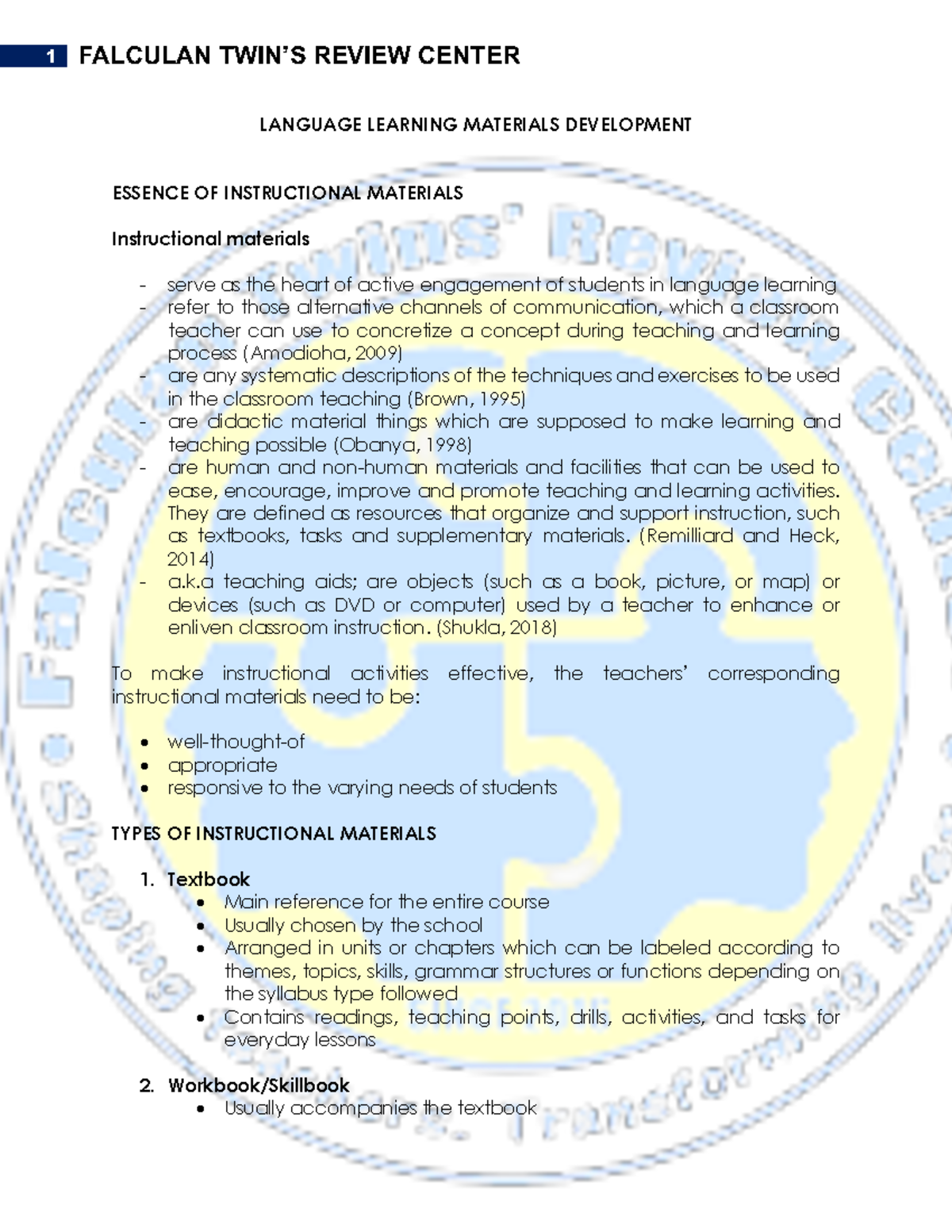 Language- Learning- Materials- Development- Handout - LANGUAGE LEARNING ...