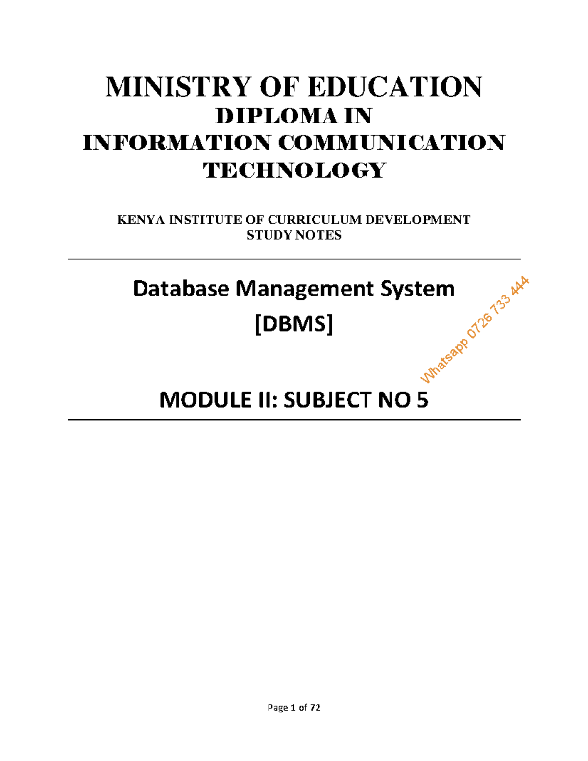 DBMS 44 4: Comprehensive Lecture Notes on Database Management Systems ...