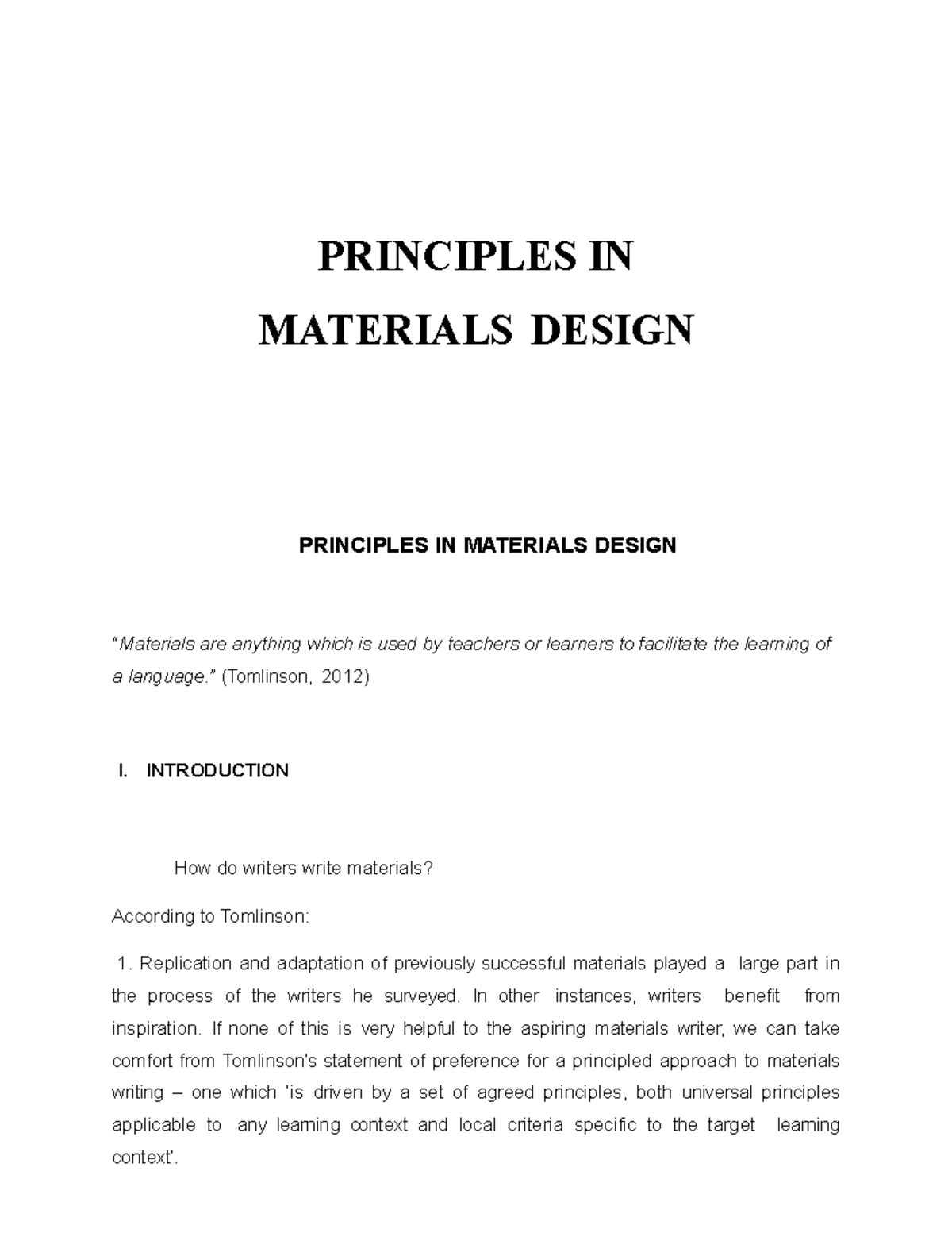 Principles in Materials Design - A Comprehensive Overview (170416101518 ...