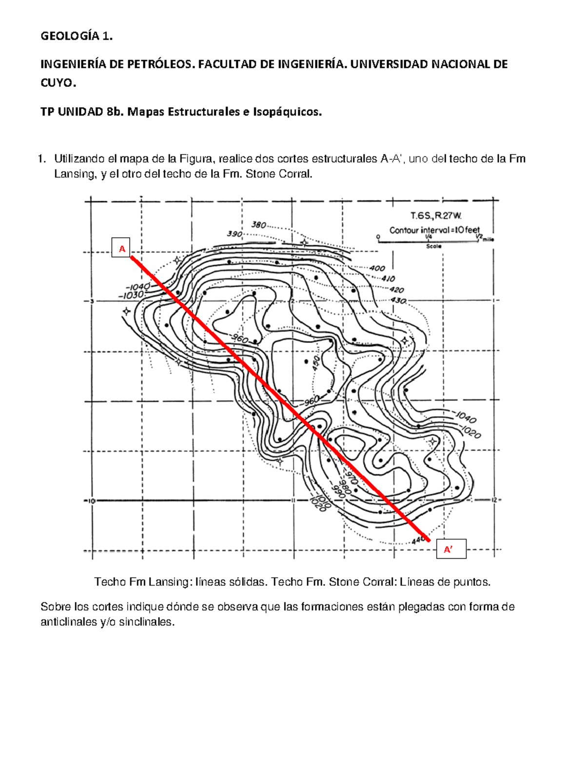 TP UNIDAD 8b: Mapas Estructurales e Isopáquicos - GEOLOGÍA 1 - Studocu