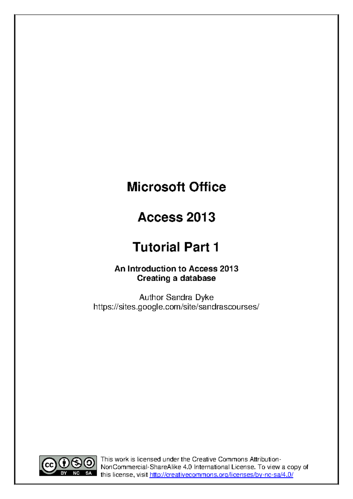 MS Access 2013 Tutorial Part 1: Intro to Database Creation - Studocu
