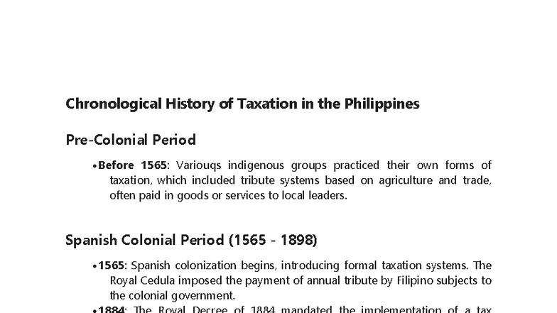 RPH-Module-14: Chronological Overview of Philippine Taxation History ...
