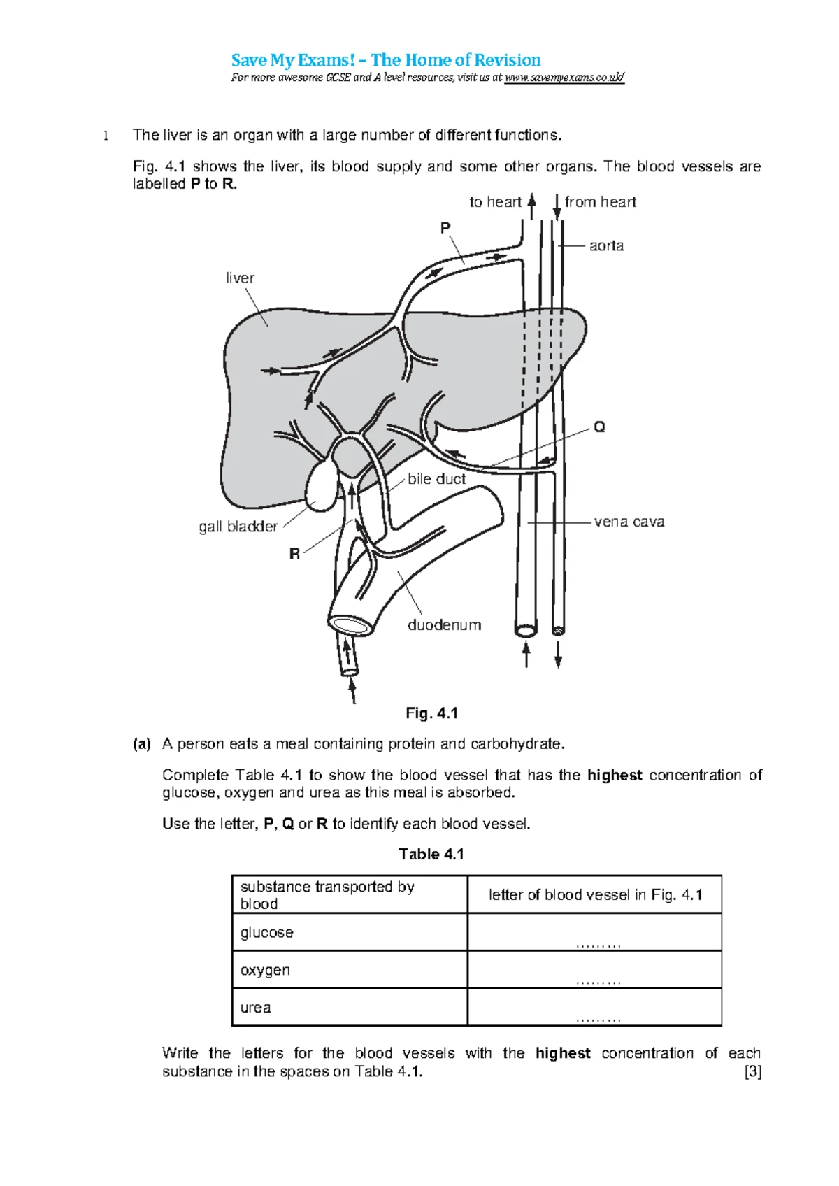 Circulatory System Igcse Biology Notes and Questions - Circulatory ...