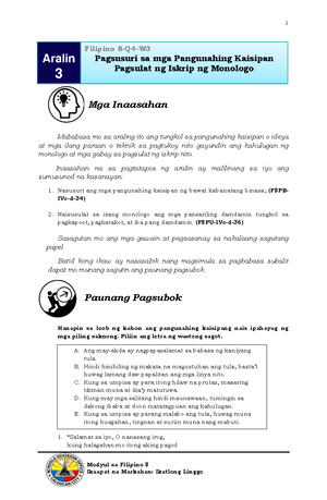 3RD Quarter Mapeh 9 TQ - Republic of the Philippines Department of ...