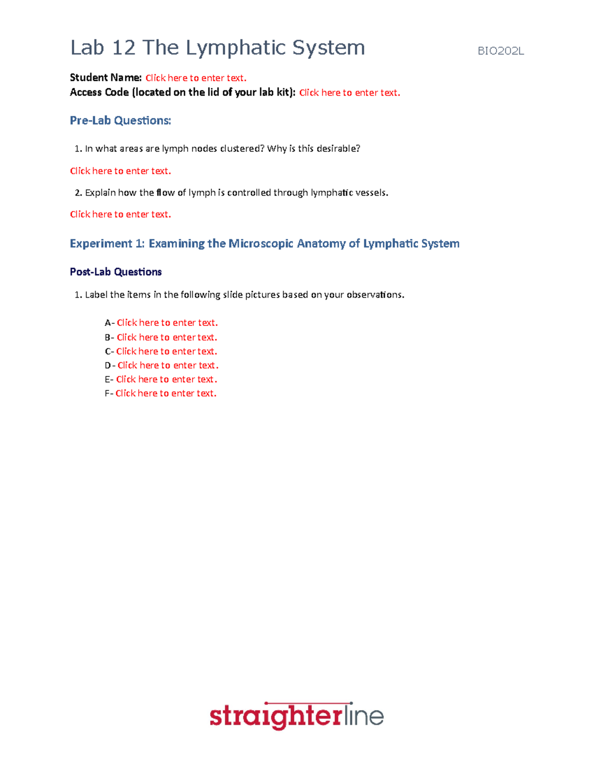 BIO202L+Lab+12+Upload+Document - Student Name: Click here to enter text ...