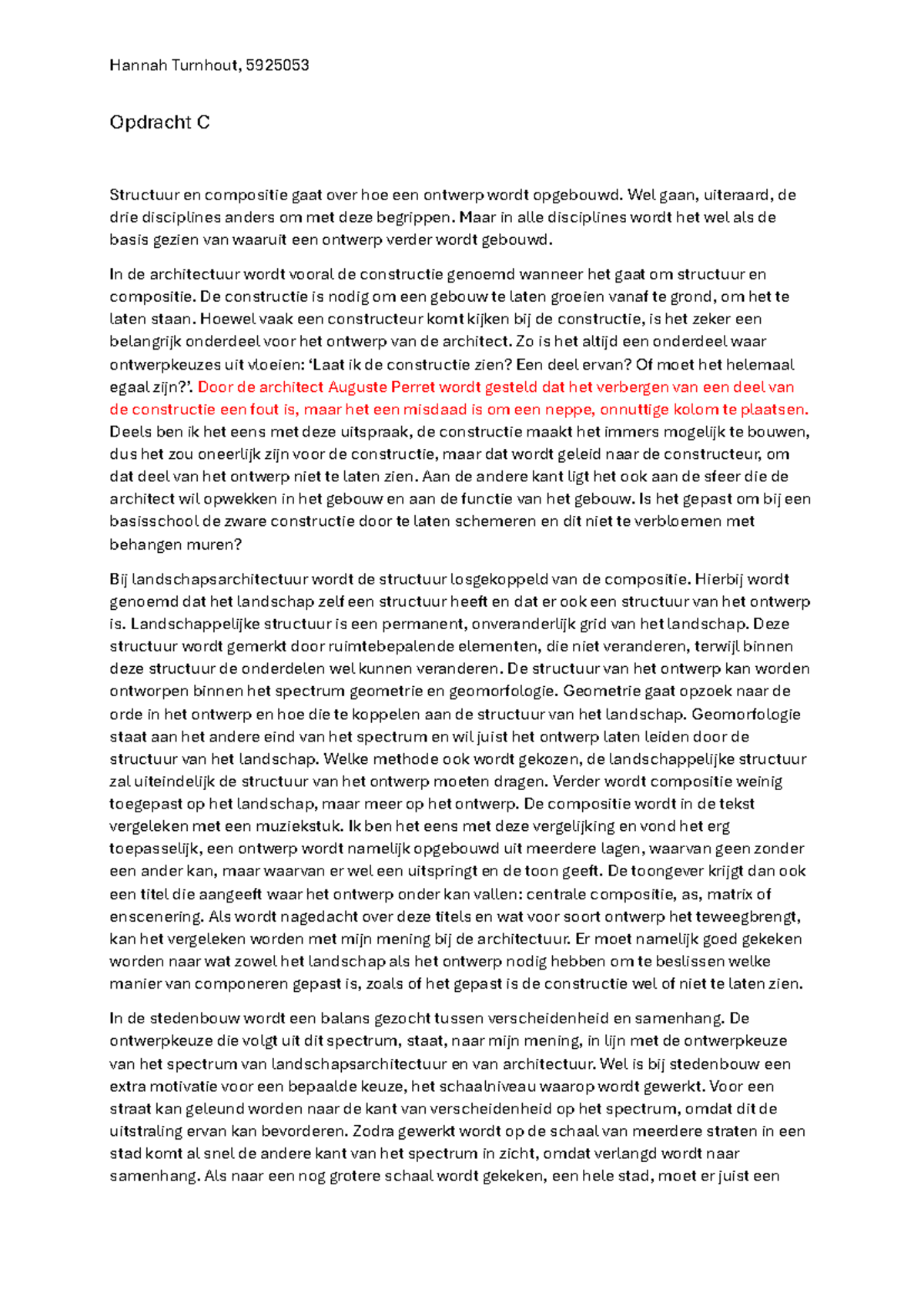 Opdracht C: Structuur en Compositie in Ontwerp Disciplines - Studeersnel