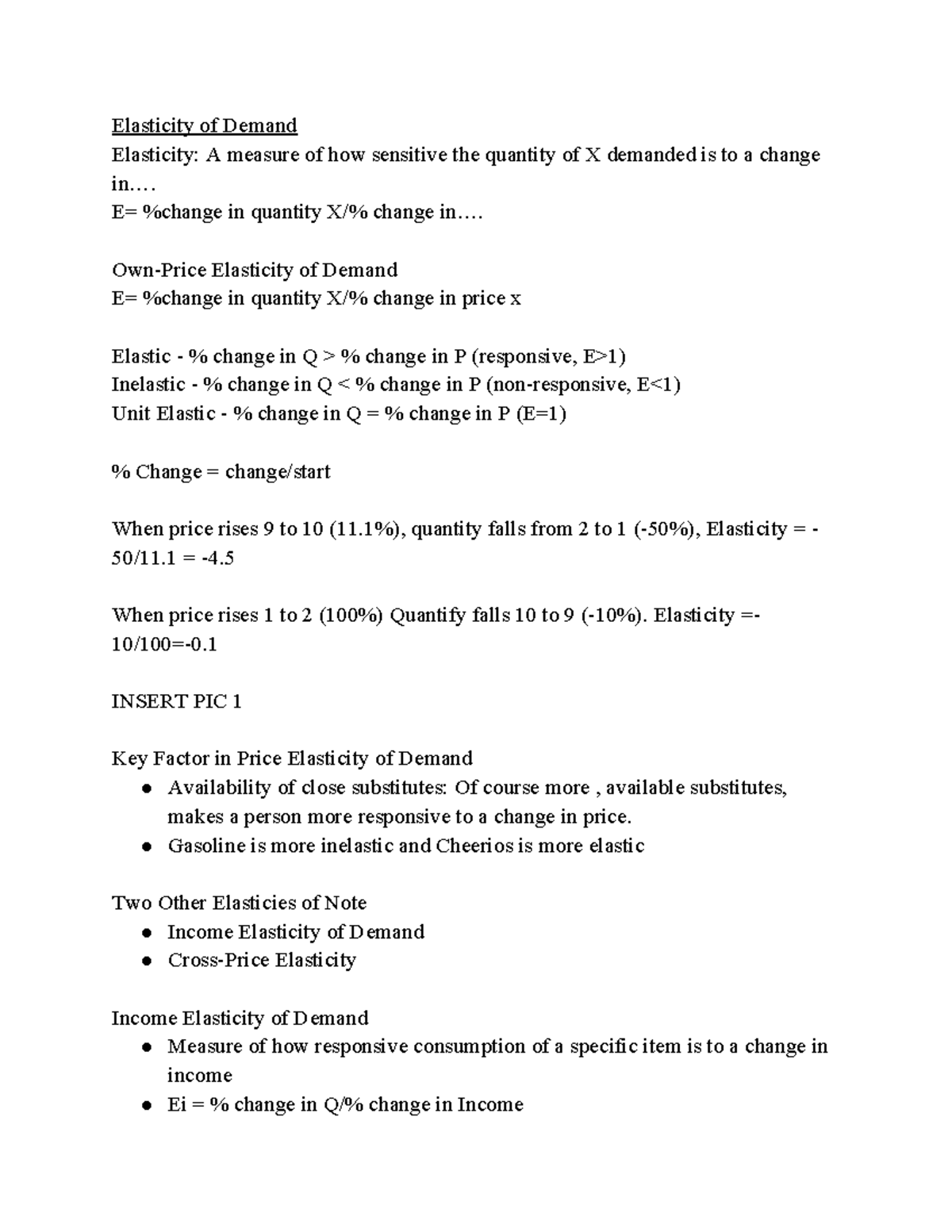 Elasticity of Demand: Key Concepts and Examples (ECO 101) - Studocu
