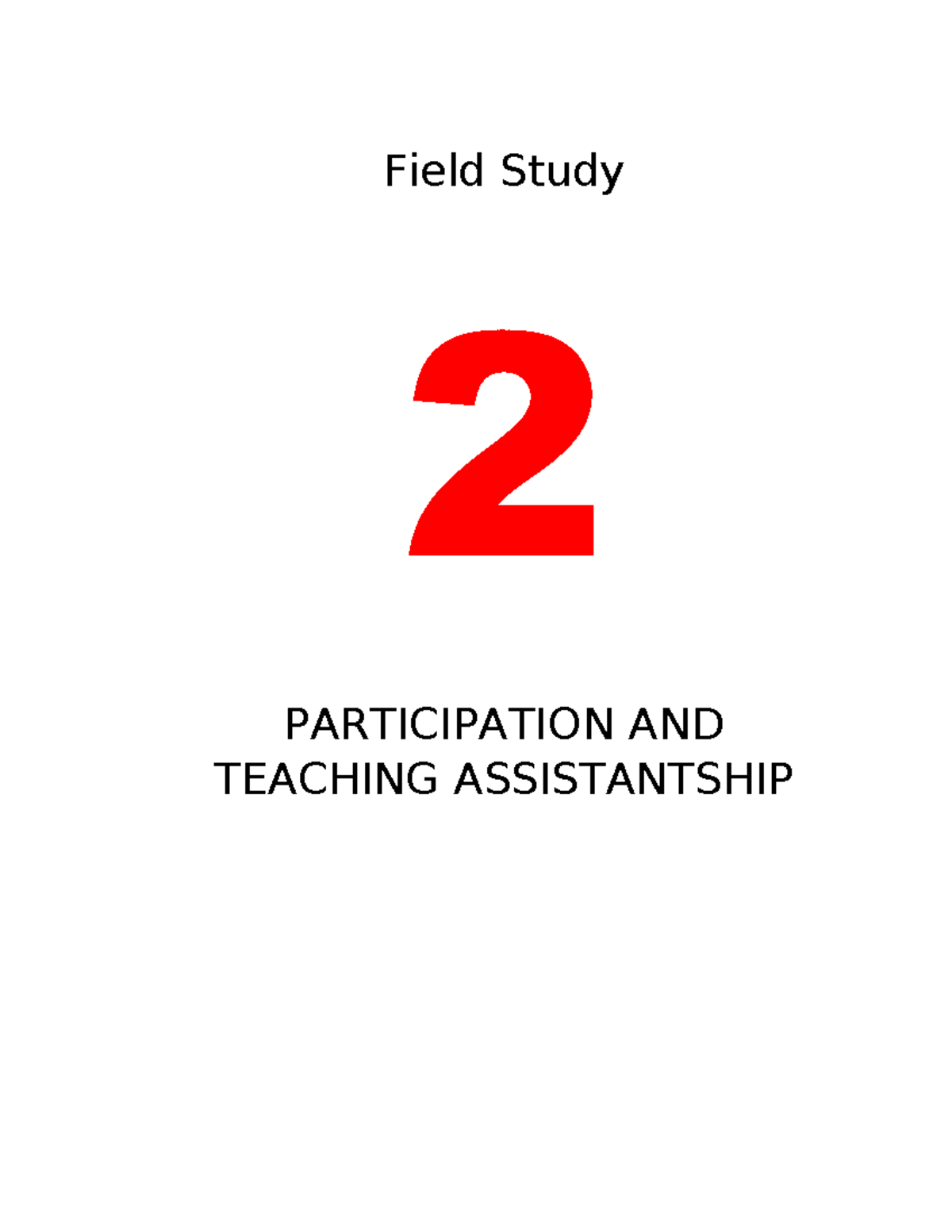 FS2 - Lorimar - Action Research on Teaching Assistanship Skills - Studocu