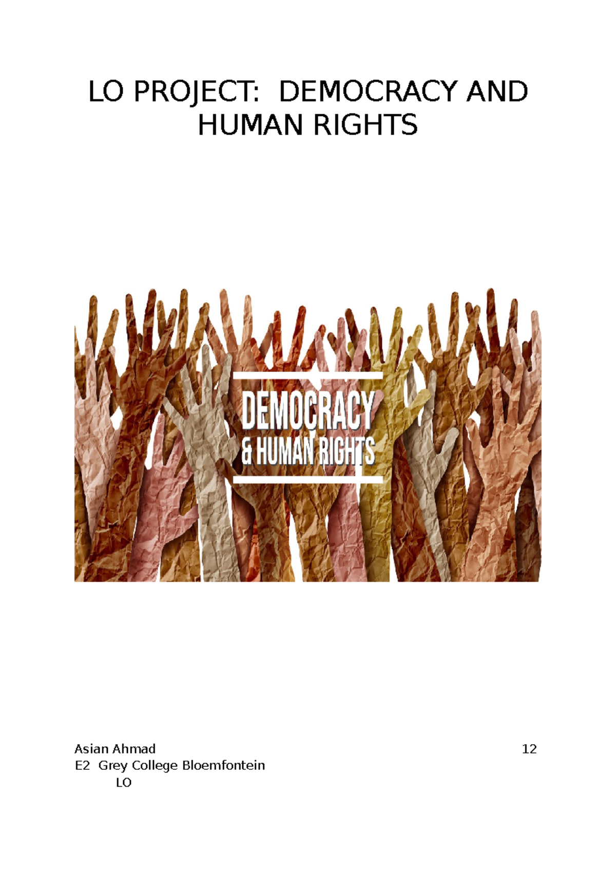 LO Project - Assignment on Democracy, Gender Equity, and Sports - Studocu