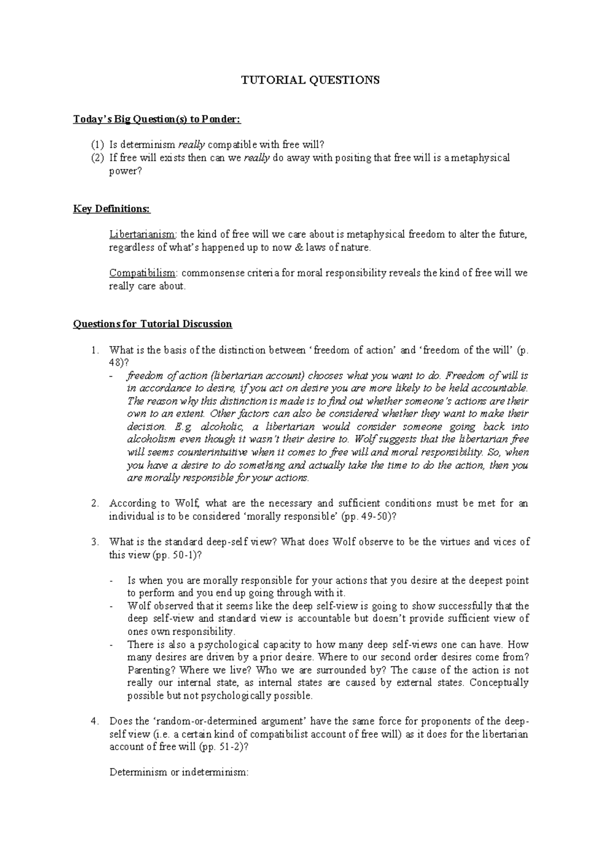 Big Questions Tutorial 4 Worksheet-2 - TUTORIAL QUESTIONS Today’s Big ...