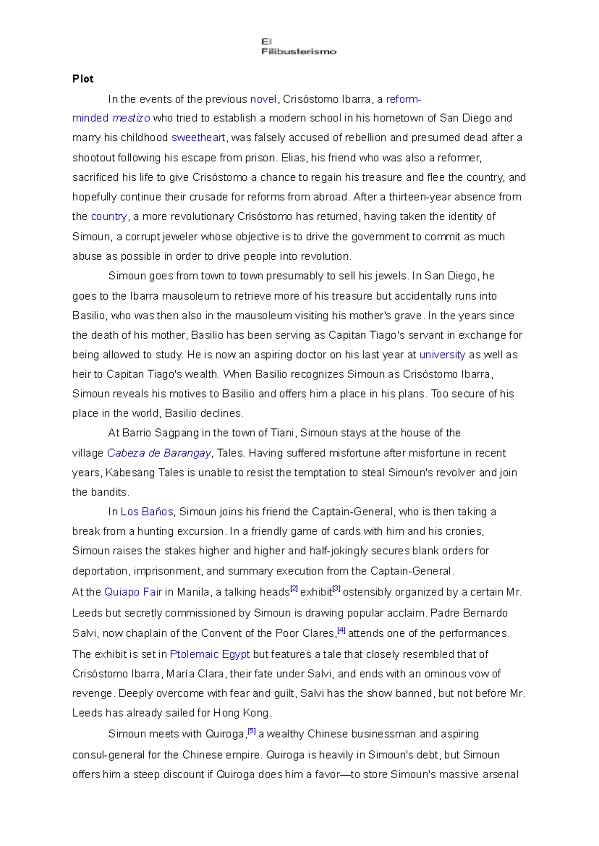 El Fili Summary and Character Analysis (Course Code: LIT101) - Studocu