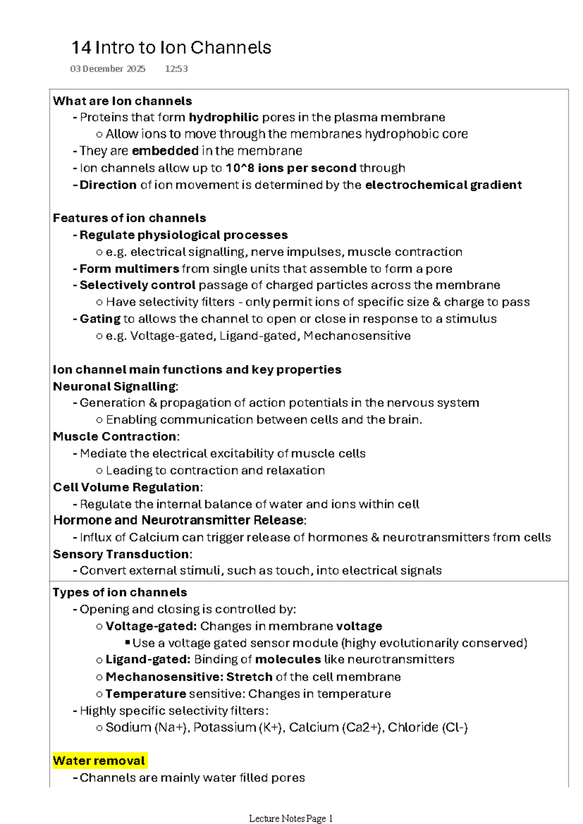 14 Intro to Ion Channels: Key Features and Functions of Ion Channels ...