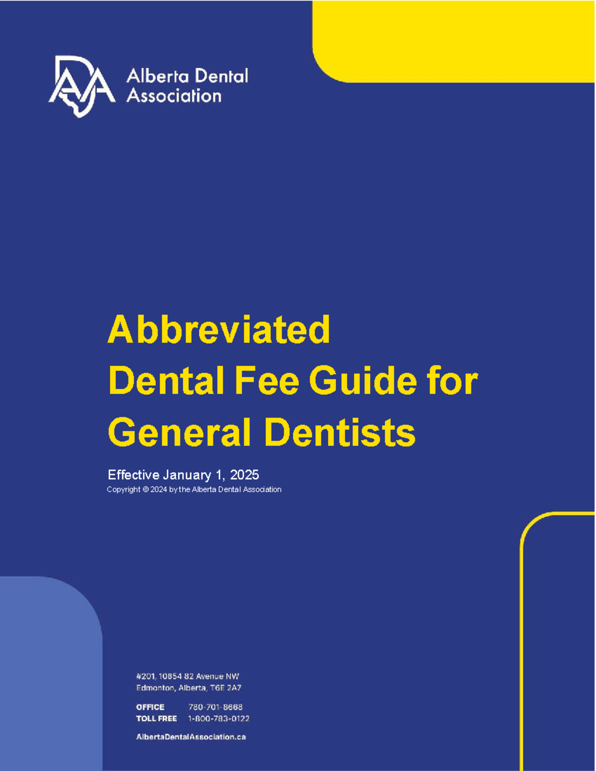 2025 Abbreviated Dental Fee Guide for General Dentists in Alberta - Studocu