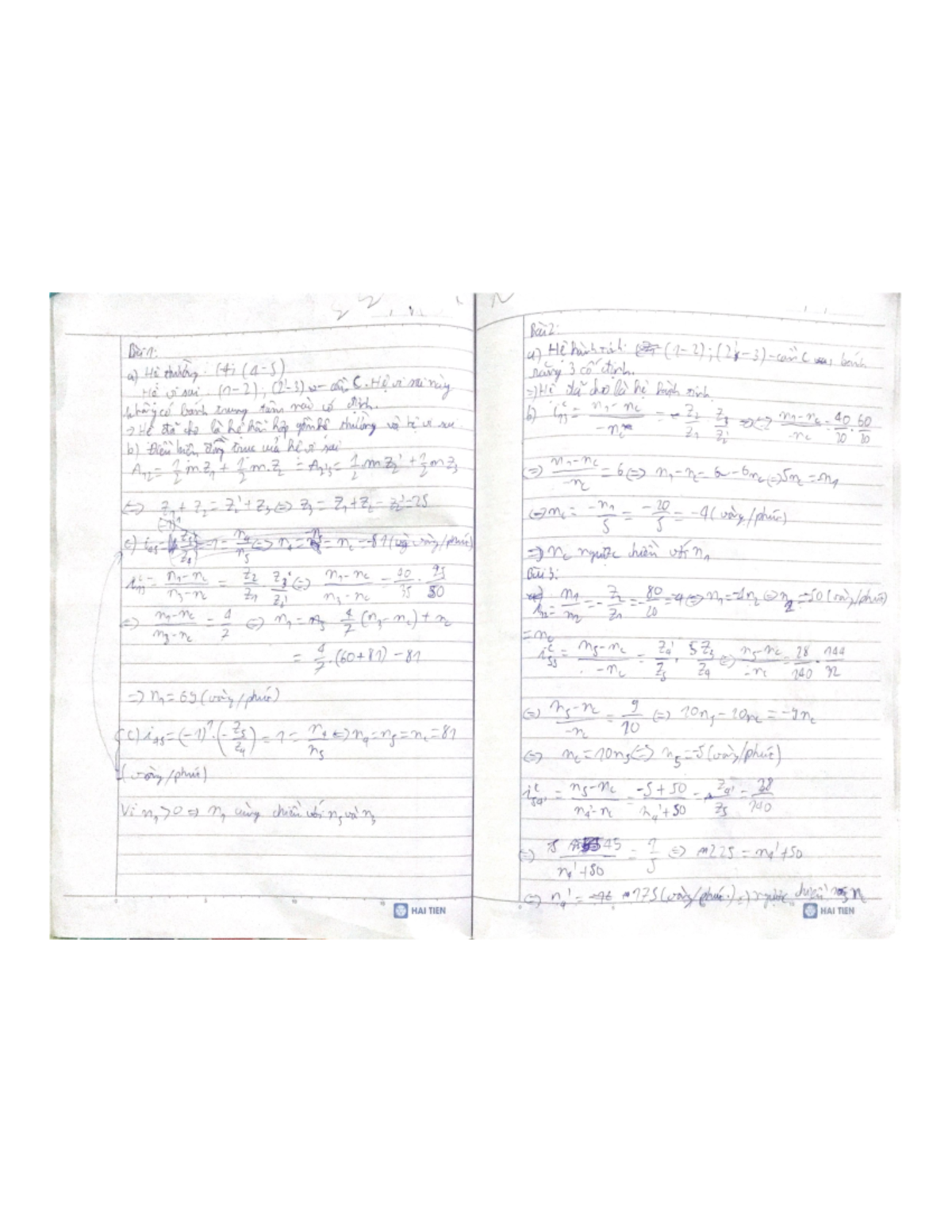 Bài tập nguyên lý máy - N Bail: Buin: u) bank a) He thing (4) ravy 3 ...