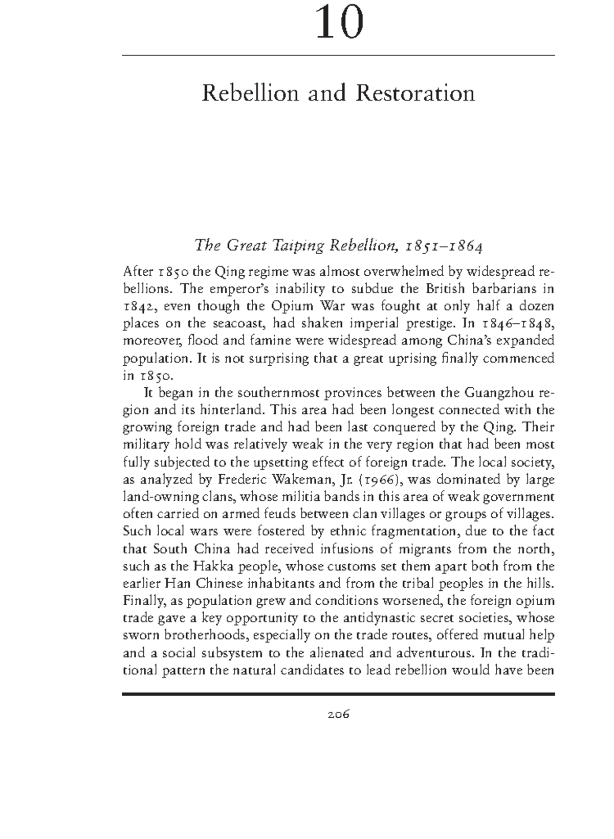HIST 210: The Taiping Rebellion and Qing Restoration Analysis - Studocu