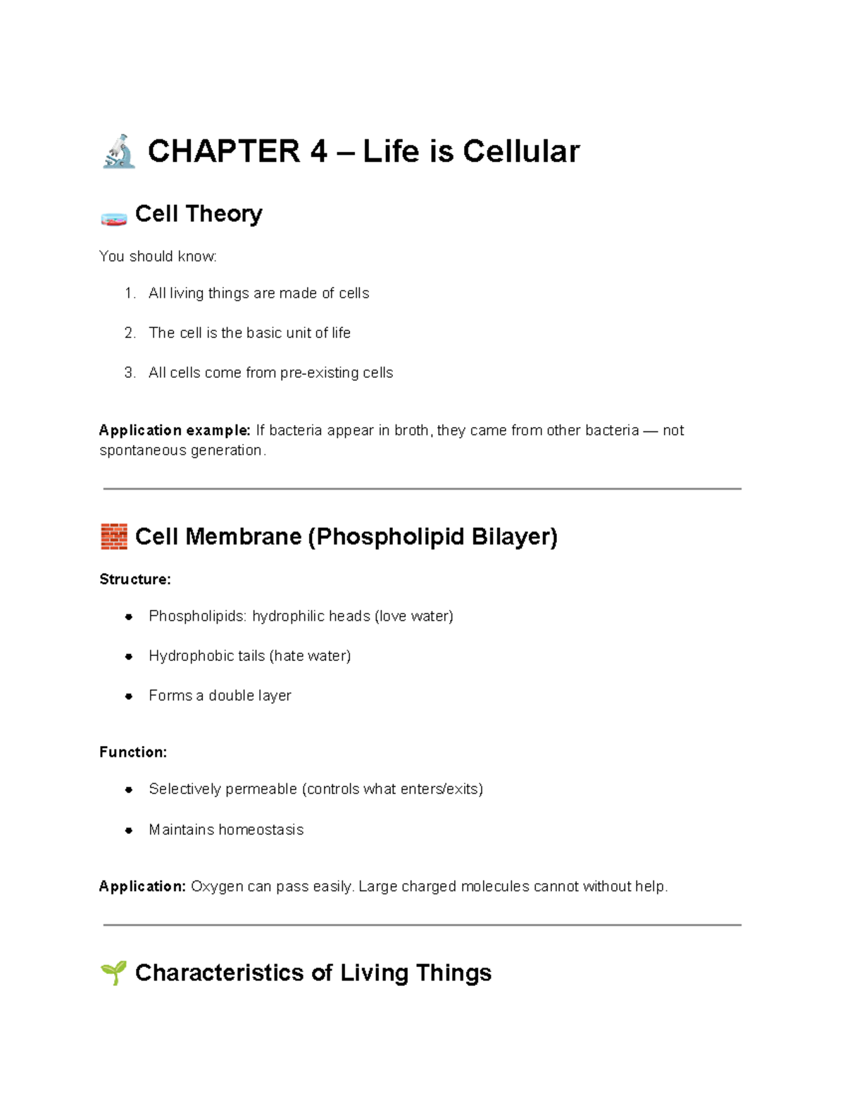 Biology Chapter Notes: Cells, Energy, and Genetics - Studocu