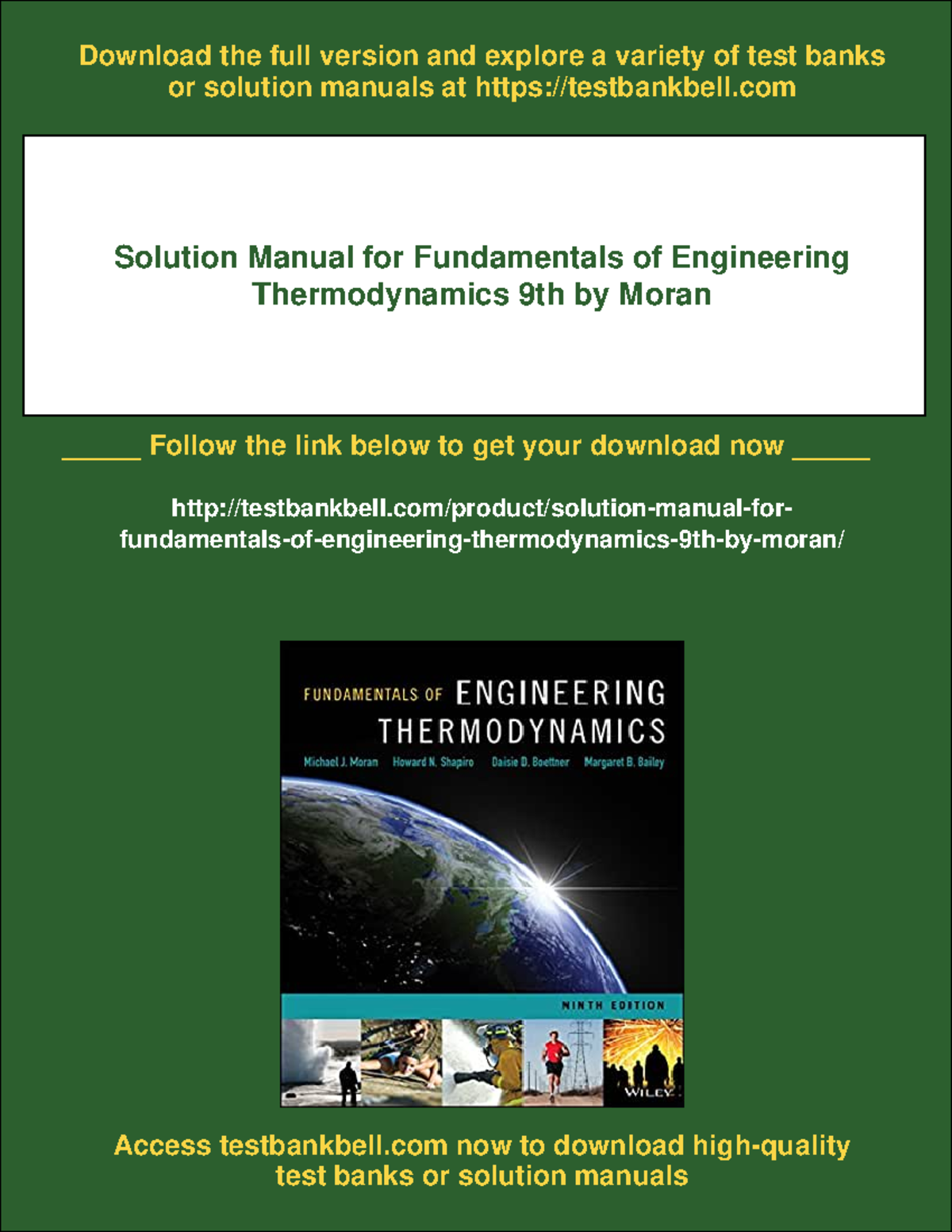 17202 - Solution Manual for Engineering Thermodynamics 9th Ed. by Moran ...