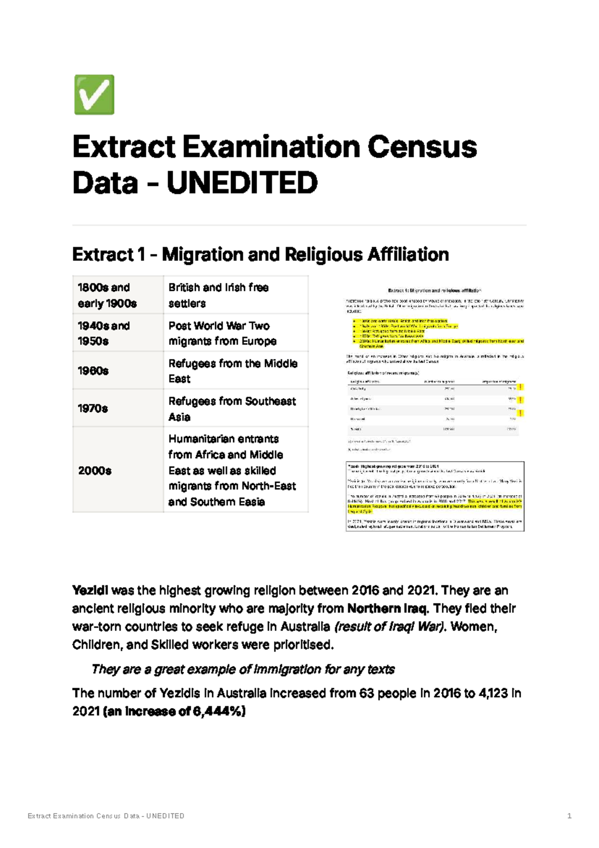 POST-1945 Religious Affiliation Trends in Australia - HSC SOR Analysis ...