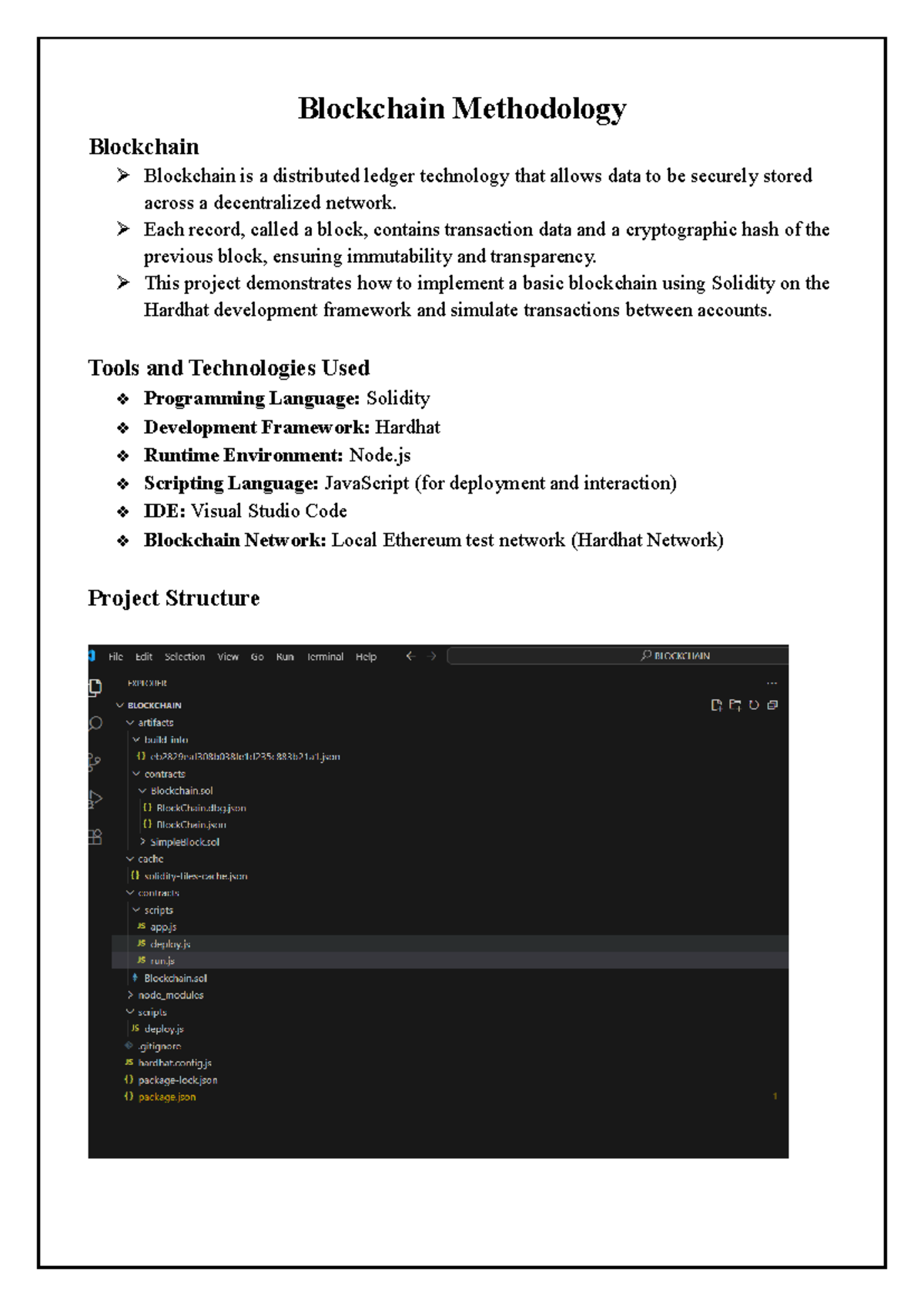 Blockchain Methodology: Implementing a Basic Blockchain with Solidity ...