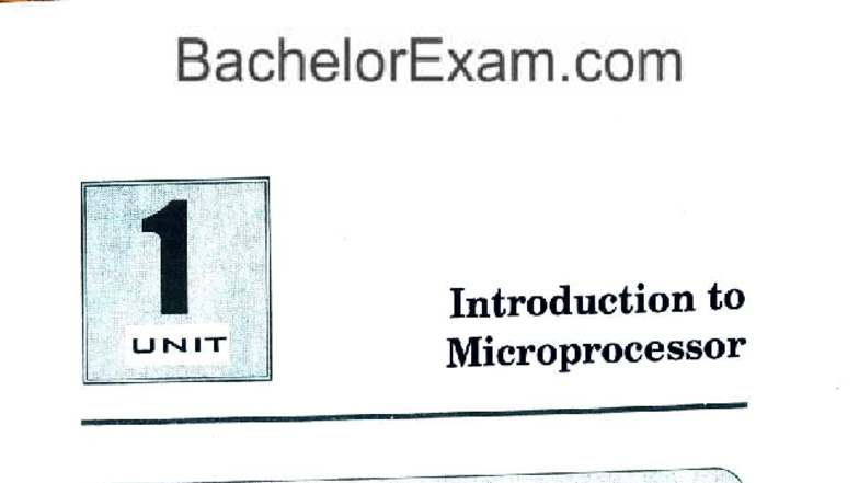 Microprocessor & Microcontroller: Comprehensive Study Guide for Bachelor Exam - Studocu