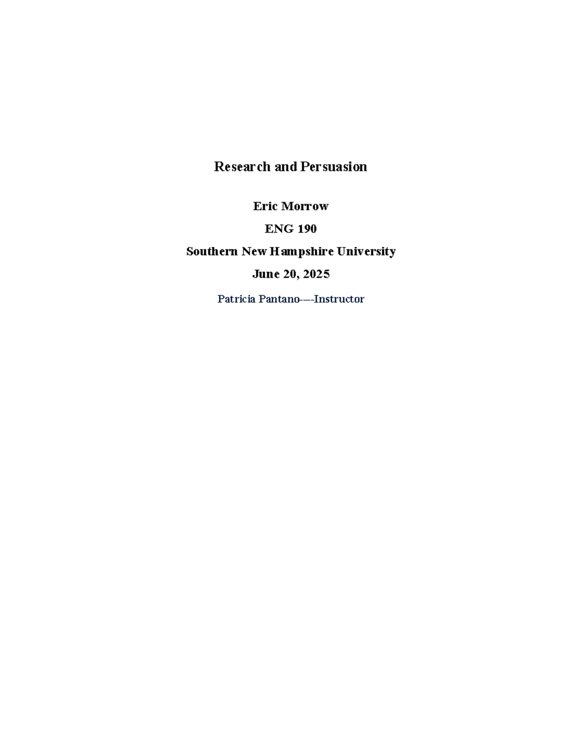 Research and Persuasion: Mental Health Impacts Post-Pandemic ENG 190 ...
