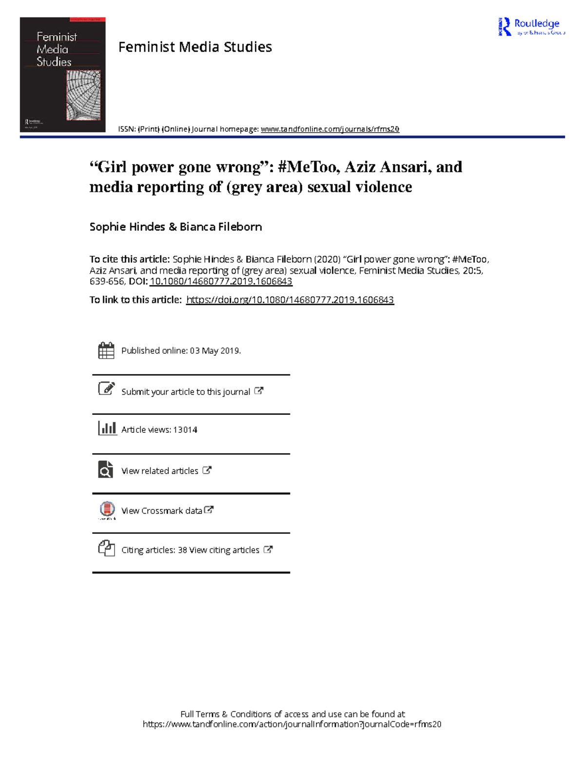 Midterm Study Guide for PSY 101: Feminist Media Studies on #MeToo - Studocu