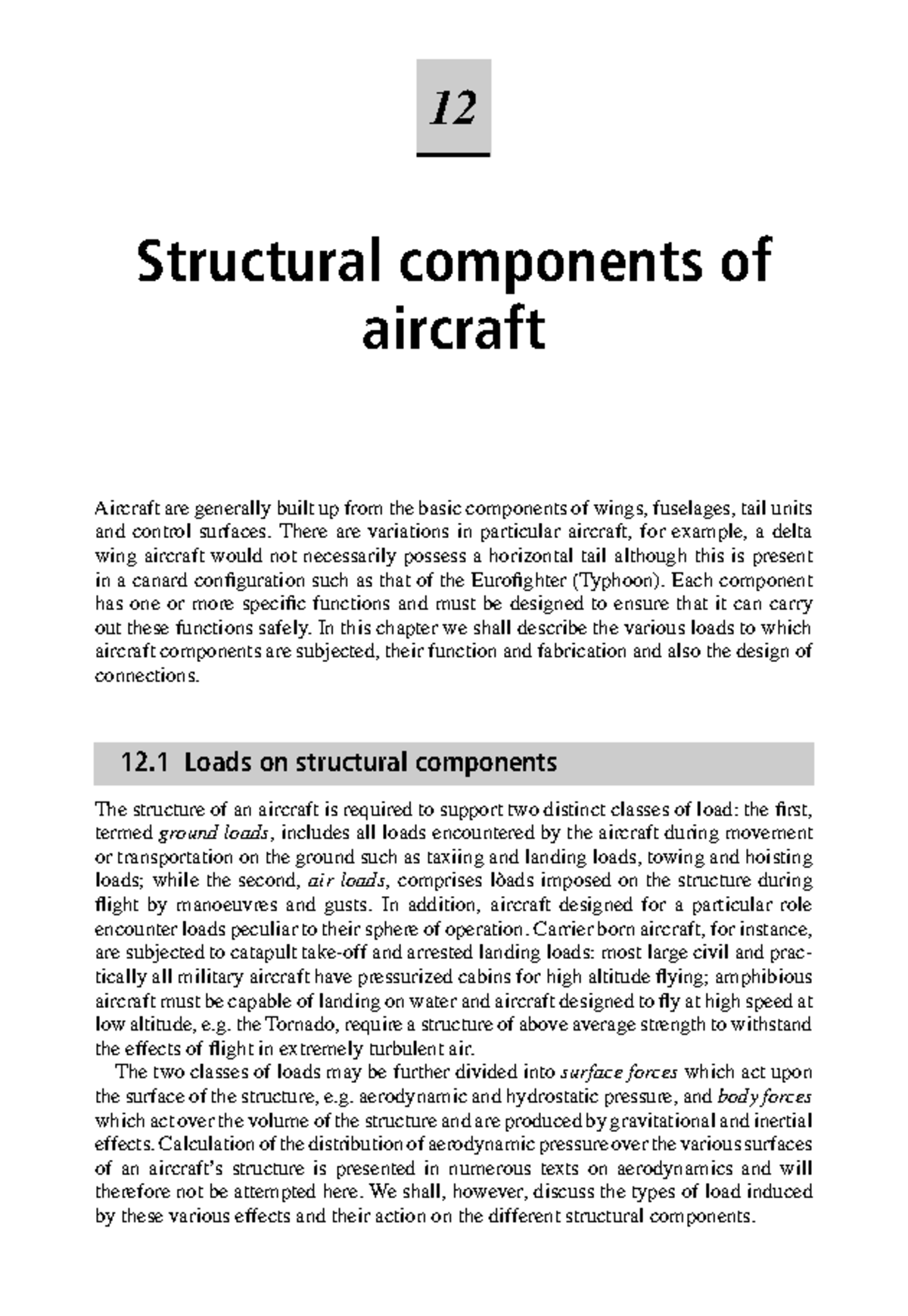 Structural Components of Aircraft - KİTAP-397-579 Chapter 12 Overview ...