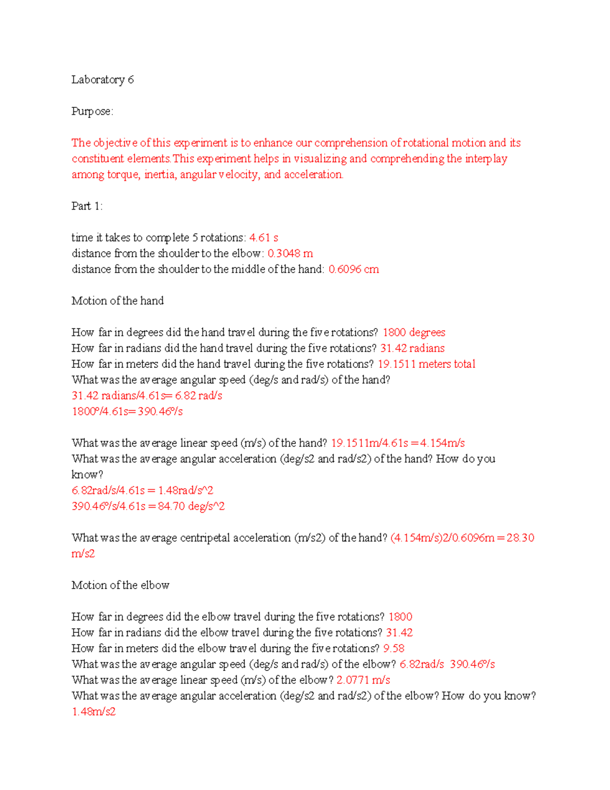 Lab 6 Report: Rotational Motion Analysis in Phys 221 - Studocu