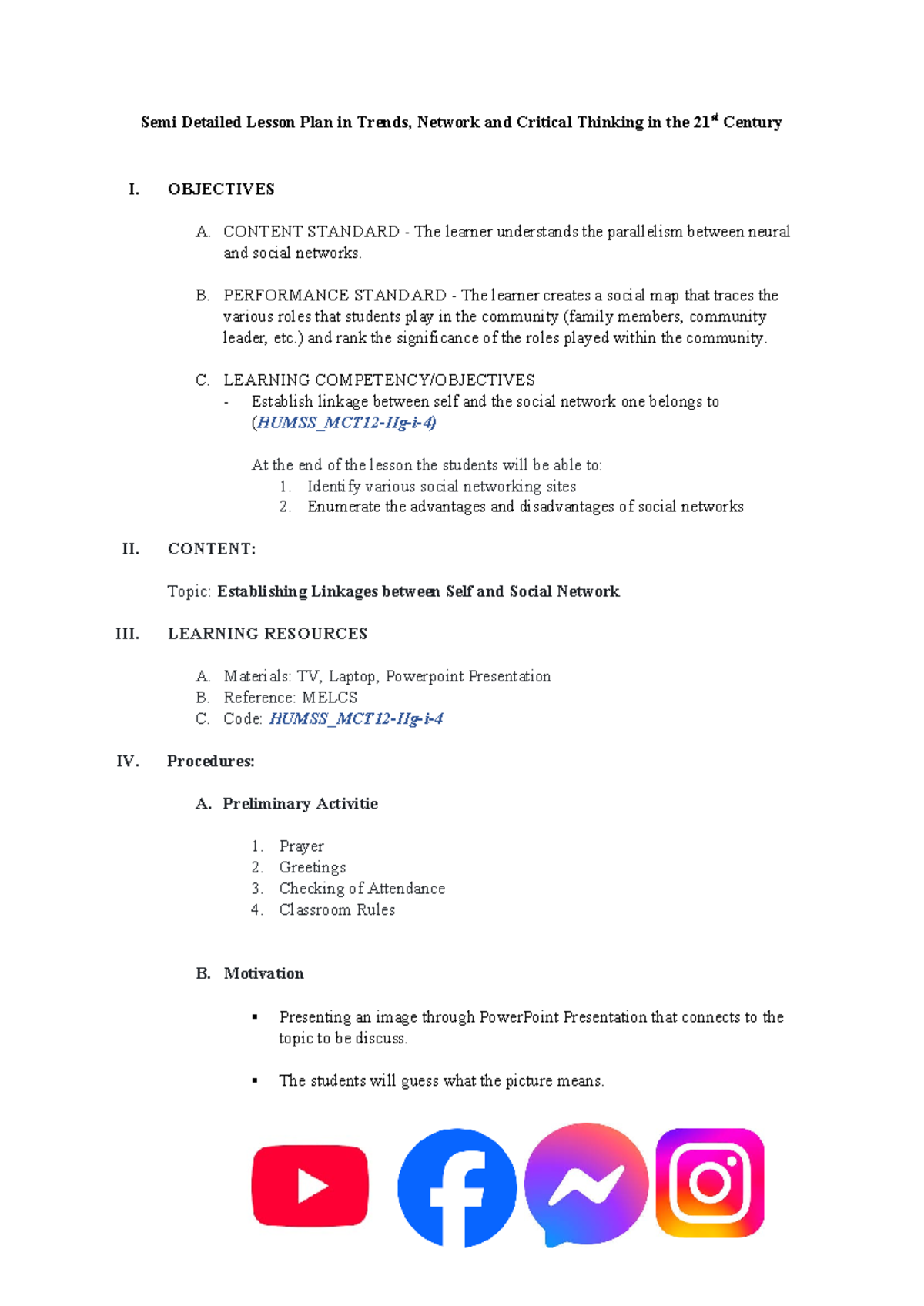 Final Semi Detailed Lesson Plan in Trends - Semi Detailed Lesson Plan ...