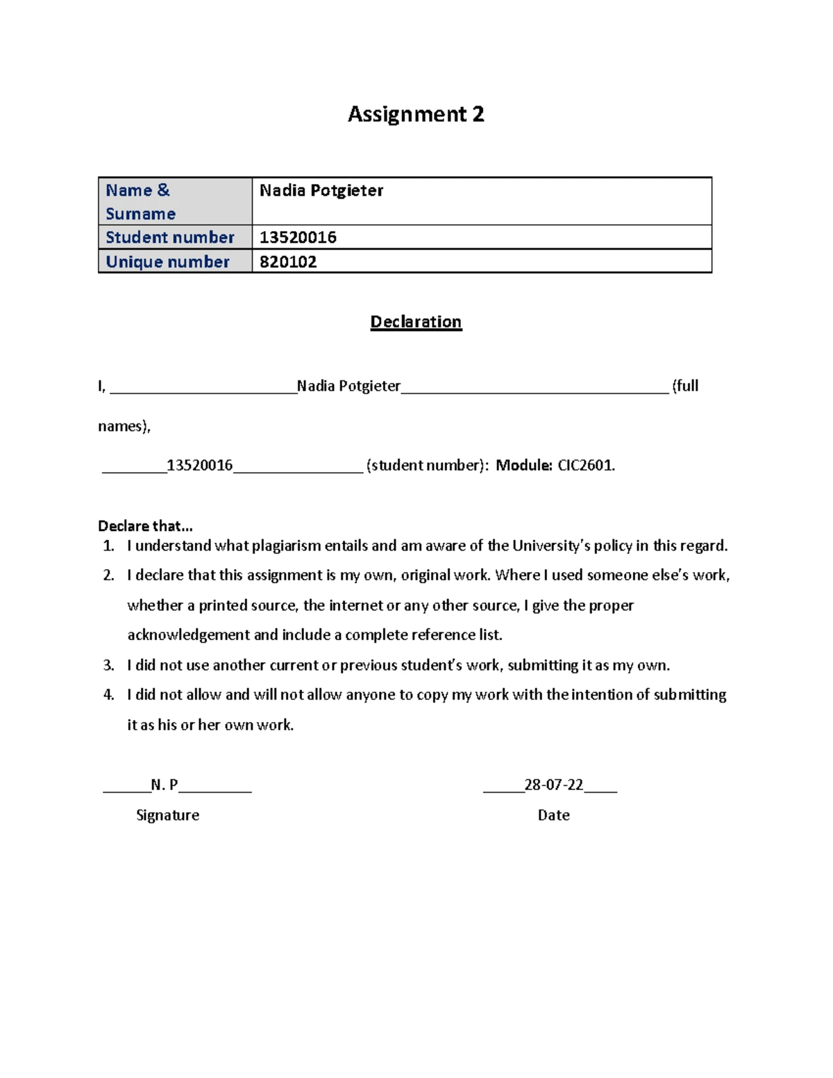 CIC2601 Assignment 2: Bridging the Digital Divide in Education - Studocu