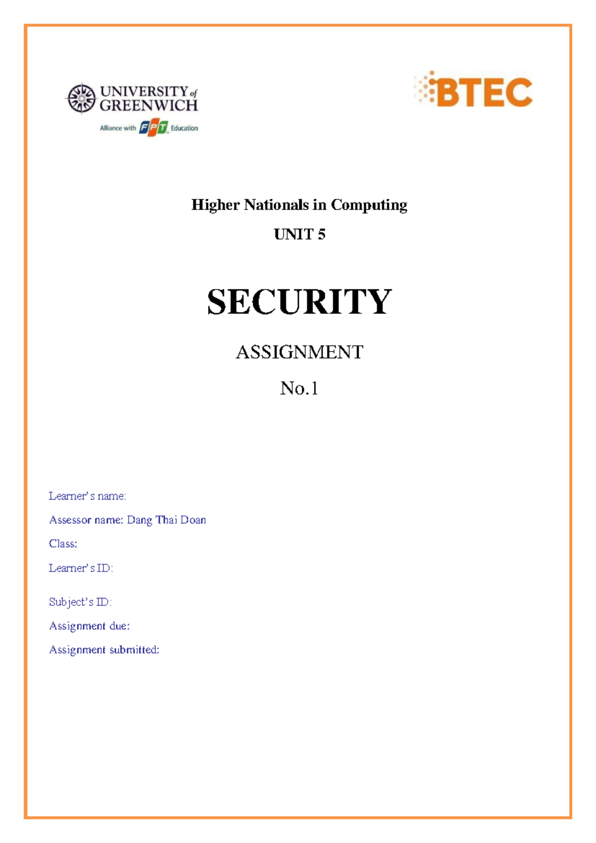 Security Assignment 1 (GCS18585) - Unit 5: Protecting IT Infrastructure ...