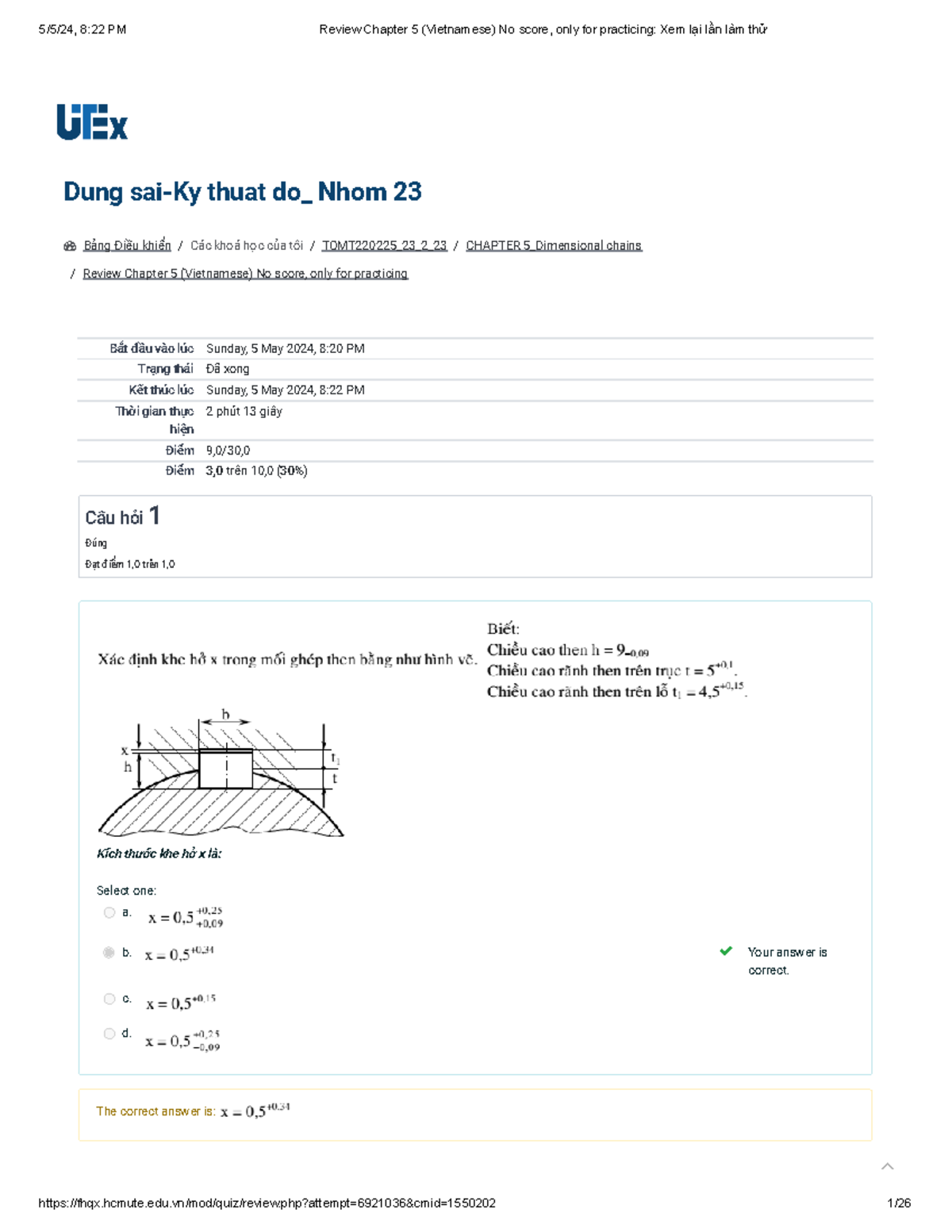 TOMT220225_23_2_23 - Chapter 5 Review (Vietnamese) - Practice Only - Studocu