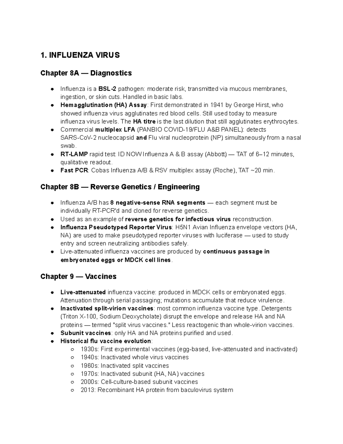 Virology CH 8-12: Comprehensive Summaries by Virus - Studocu
