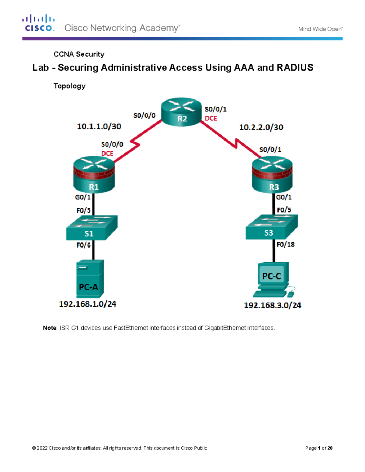 3.6.1.1 Lab - Securing Administrative Access Using AAA and Radius - Copy - CCNA Security Lab ...