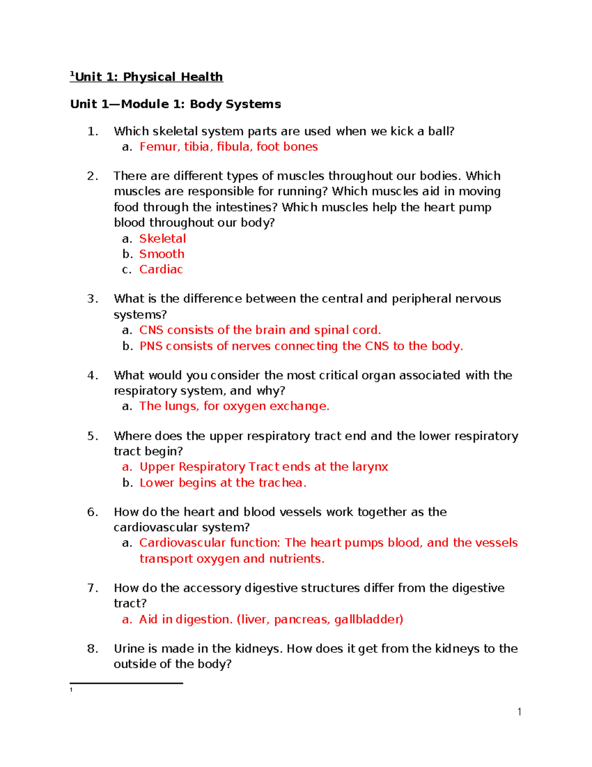 C458 Study Guide: Physical Health, Nutrition, and Emotional Wellness ...