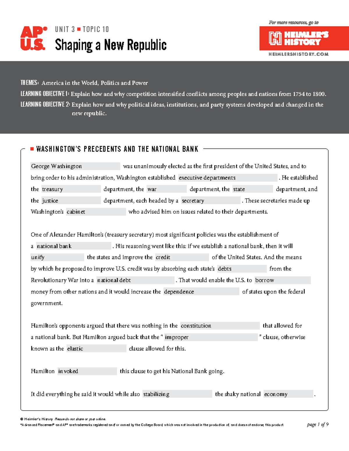 Apush Topic 3.10 Review Notes-1 - H E I M L E R S H I S T O R Y. C O M ...