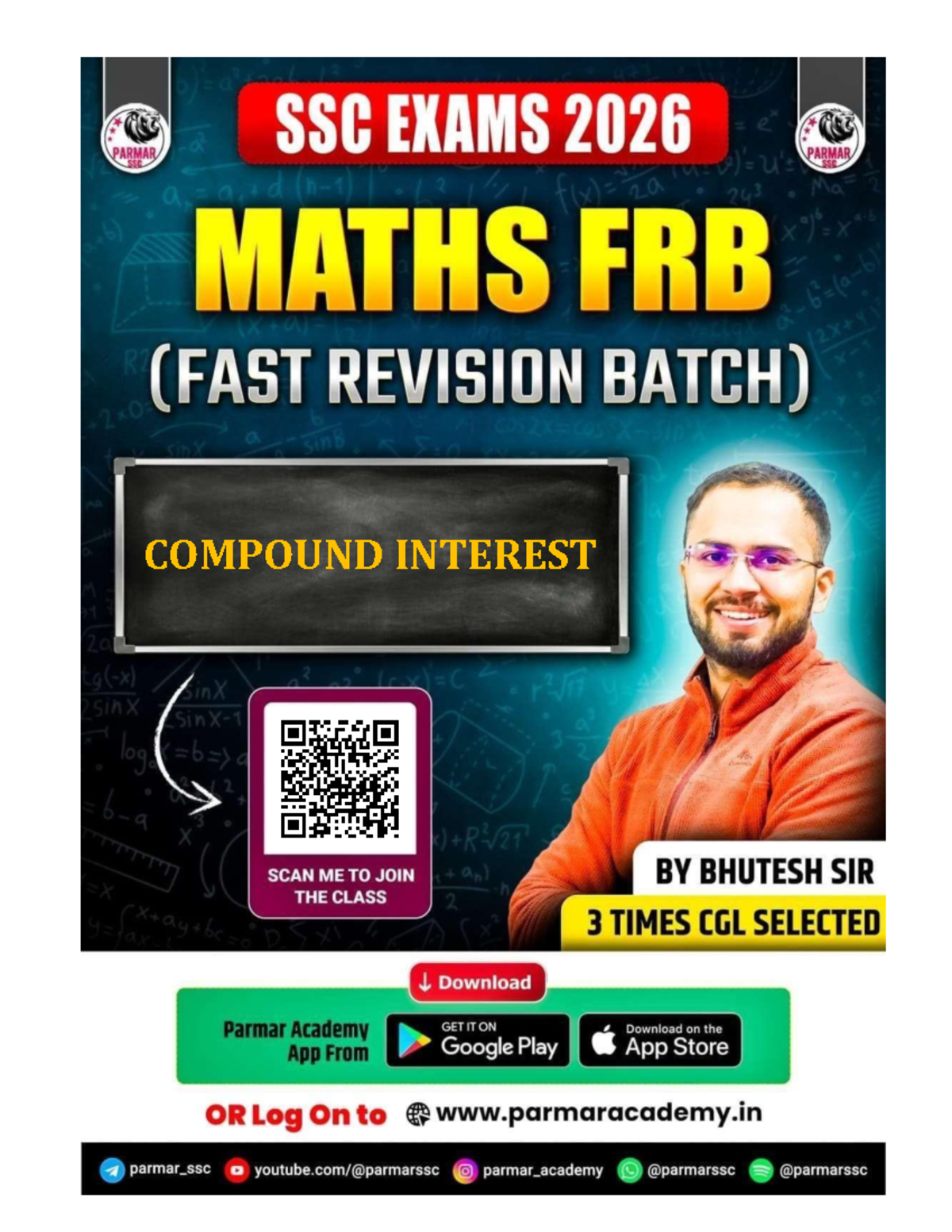 COMPOUND INTEREST PRACTICE QUESTIONS - BHUTESH SIR FRB 1 - Studocu