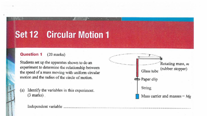 Mastering Physics Set 12-13: Circular Motion Experiment Analysis - Studocu