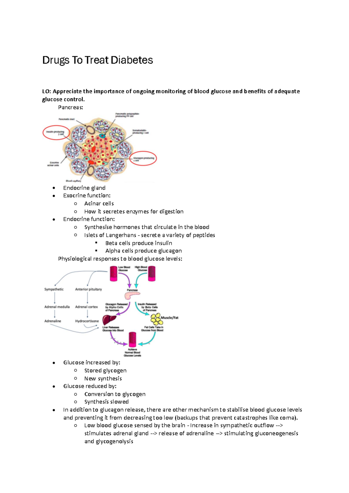 Drugs to Treat Diabetes: Monitoring, Mechanisms, and Management ...