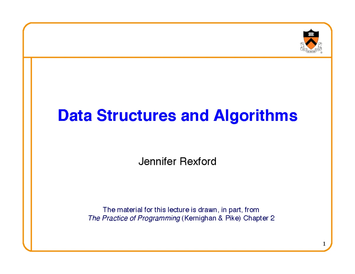 Data Structures and Algorithms Lecture Notes (DSA101) - Studocu