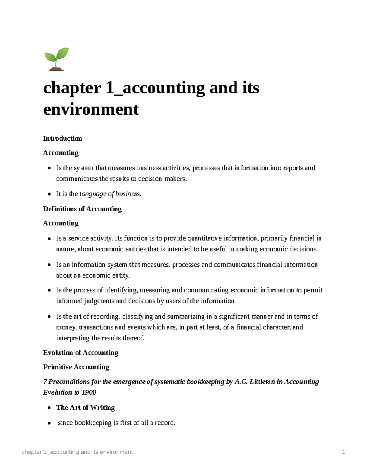 Book of Ballada_CH1: Understanding Accounting & Its Environment - Studocu