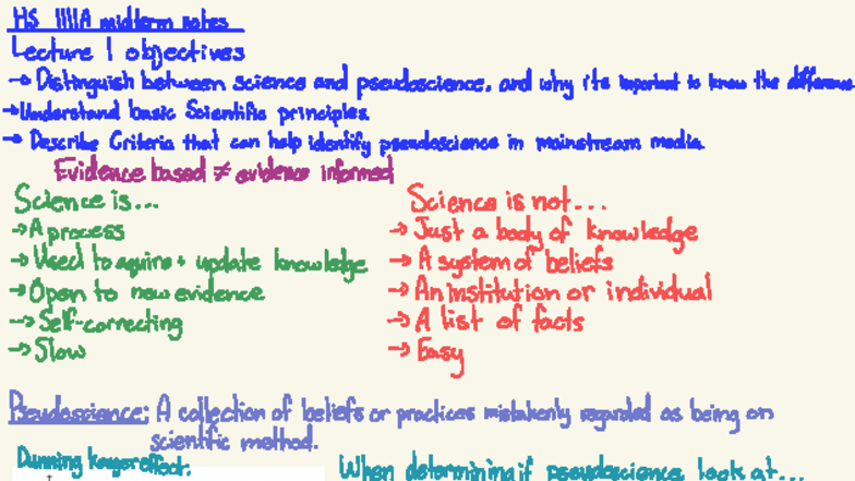 1111A Midterm Notes: Science vs. Pseudoscience & Early Life Stressors ...