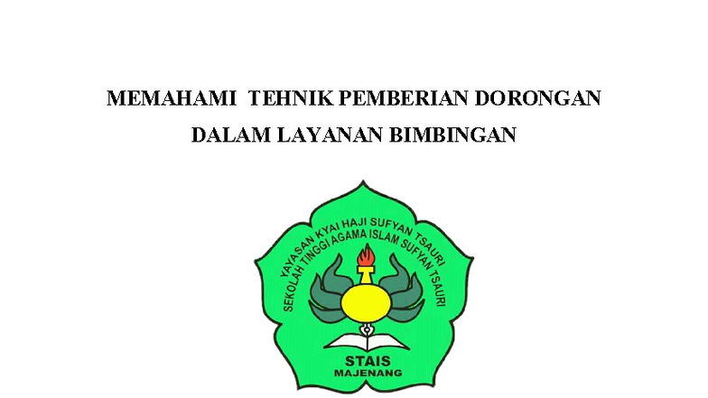 TEKNIK PEMBERIAN DORONGAN MINIMAL DALAM LAYANAN BIMBINGAN (BIMK 101 ...