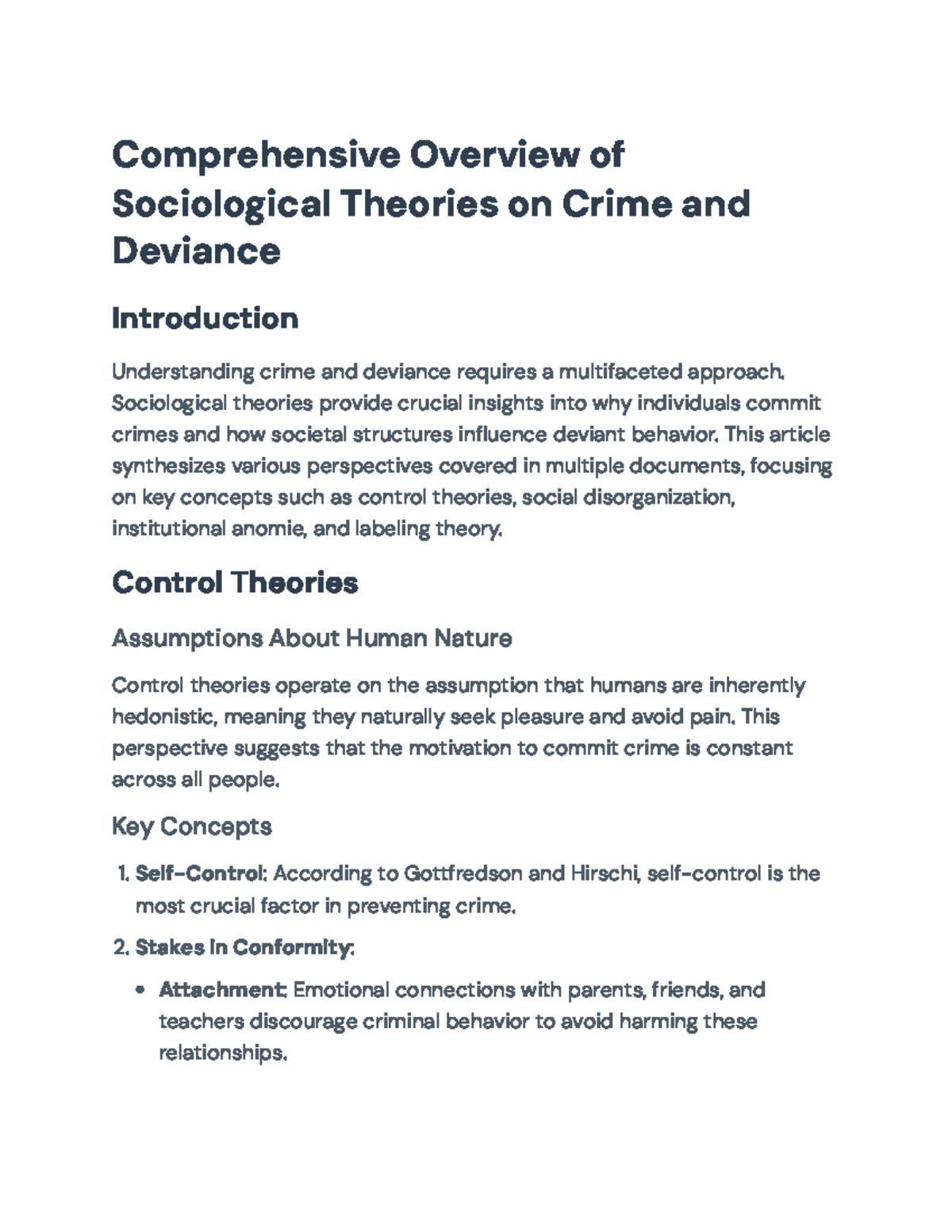 Sociological Theories of Crime & Deviance: A Comprehensive Overview ...