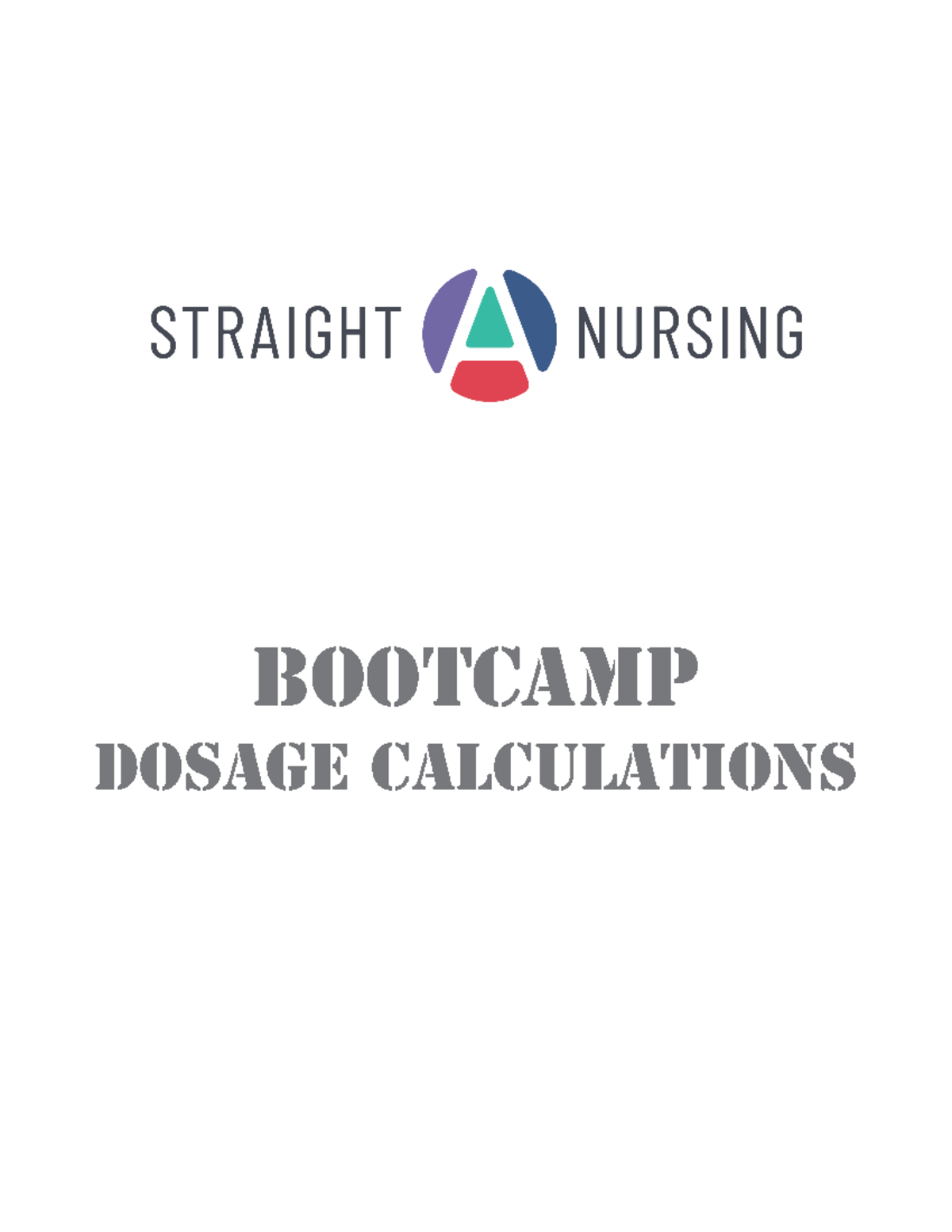 Dosage Calculations Handbook: Essential Conversions & Scenarios - Studocu