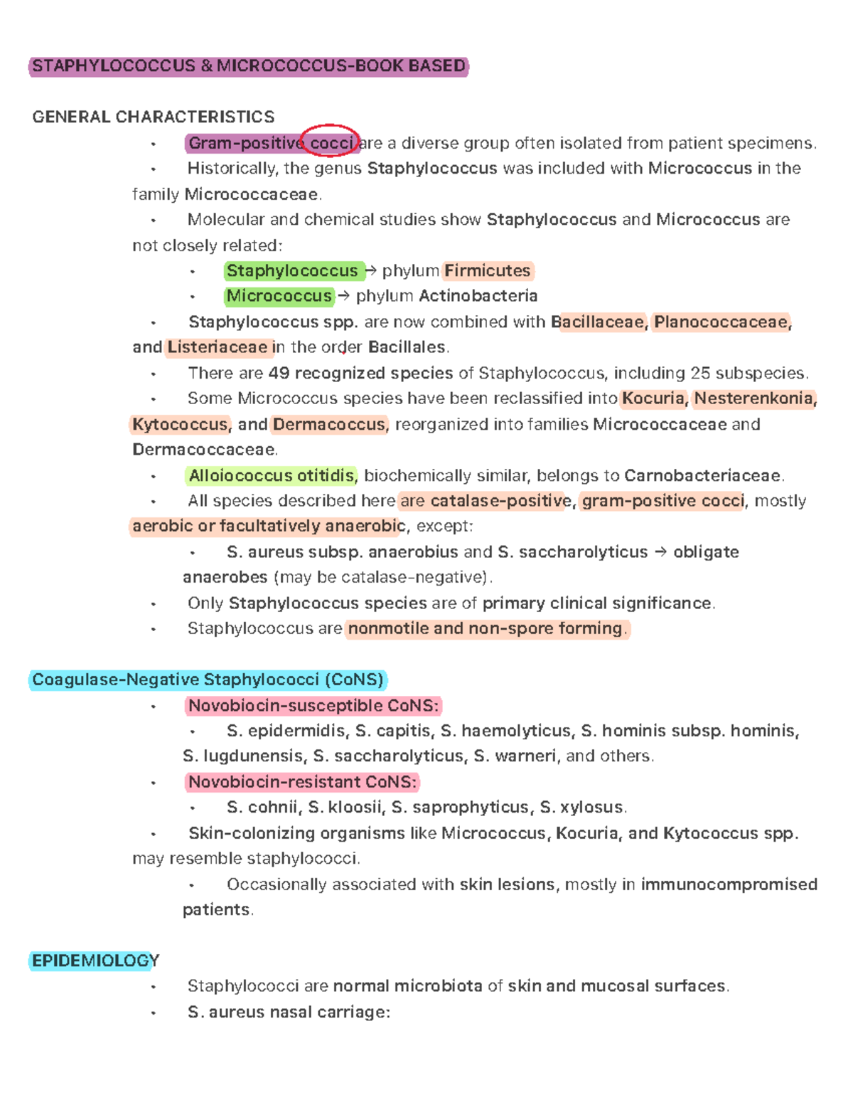 Staphylococcus & Micrococcus: General Characteristics and Pathogenesis ...